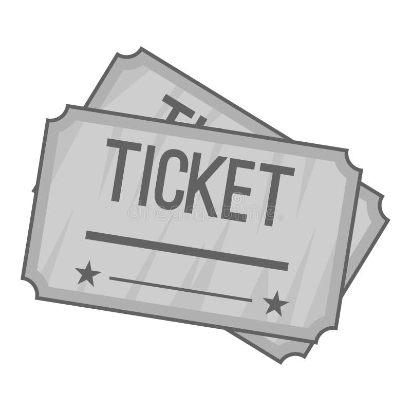 Gray Ticket Icon Isolated on Background. Modern Flat Pictogram ...