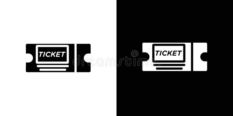 Ticket Icon Isolated Flat Vector in Outline Stock Vector - Illustration ...