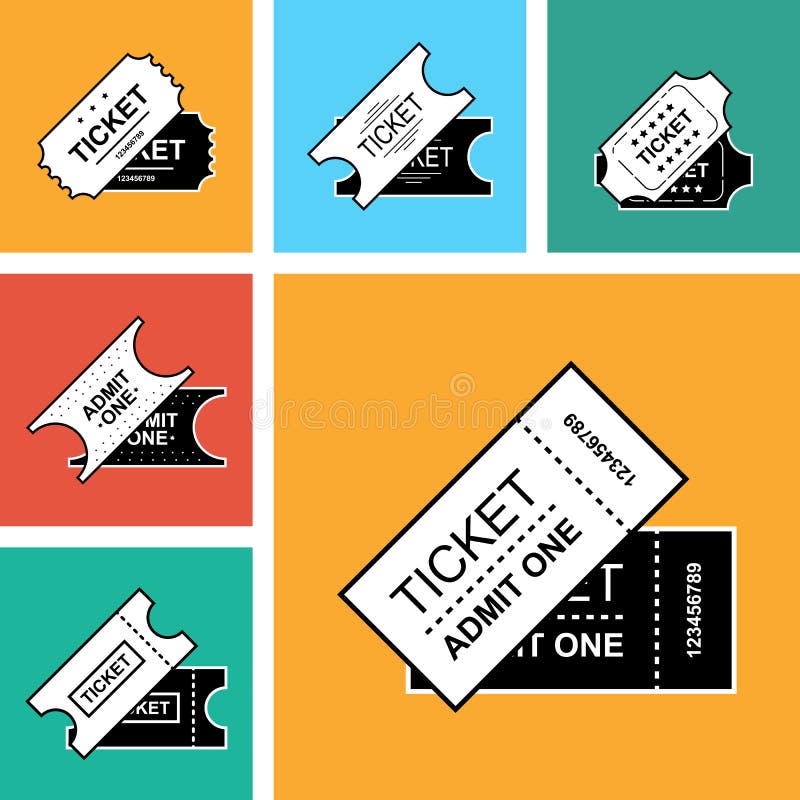Ticket Icon Isolated stock vector. Illustration of permission - 88249658
