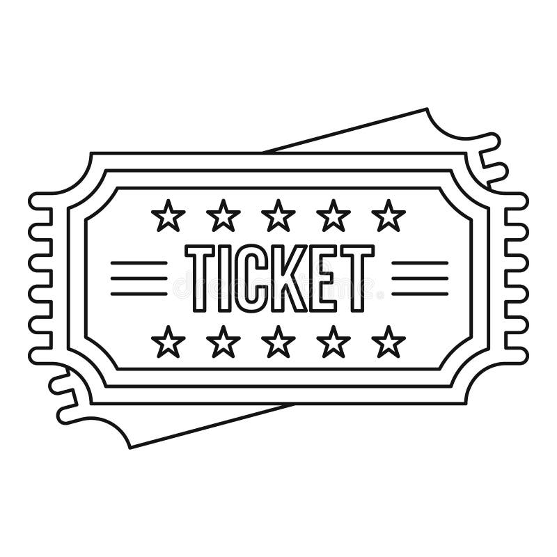 Ticket Icon, Gray Monochrome Style Stock Vector - Illustration of ...