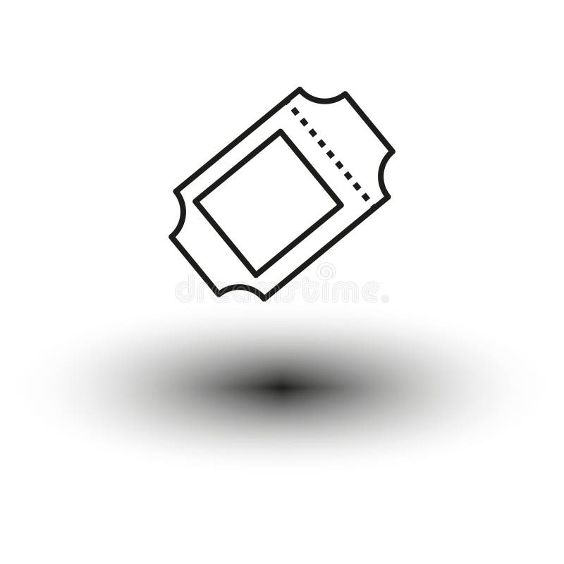 Ticket Icon. Simple Admission Symbol. Minimalist Pass Design. Vector ...
