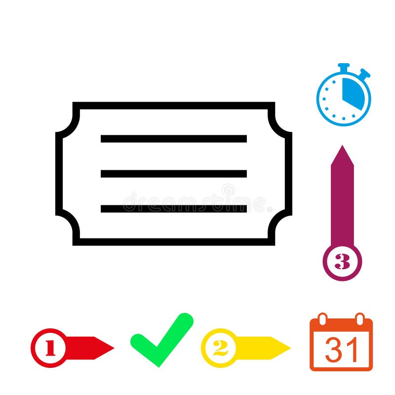 Ticket Icon Stock Vector Illustration Flat Design Stock Vector ...