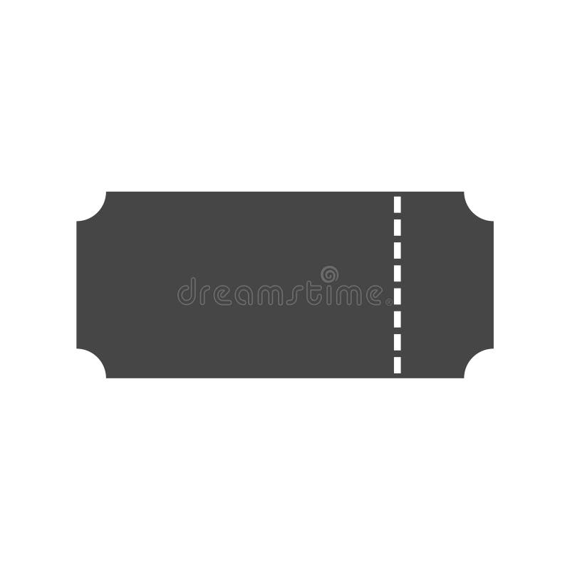 The Ticket Icon, Ticket Symbol Empty Stock Vector - Illustration of ...