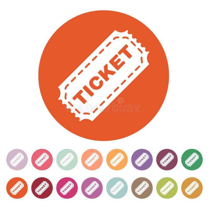 The Ticket Icon. Ticket Symbol Stock Vector - Illustration of ...