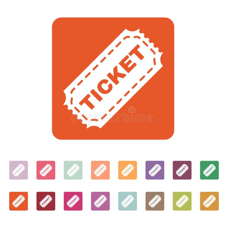The Ticket Icon. Ticket Symbol Stock Vector - Illustration of show ...