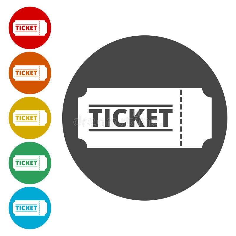 The Ticket Icon, Ticket Symbol Stock Vector - Illustration of front ...