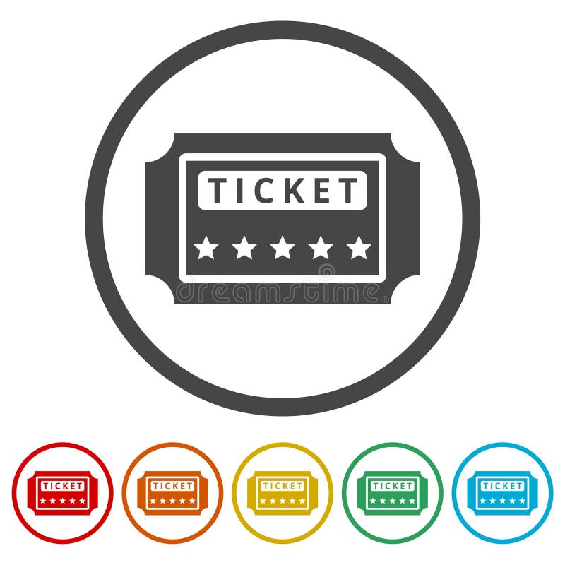 The Ticket Icon, Ticket Symbol Stock Vector - Illustration of ...