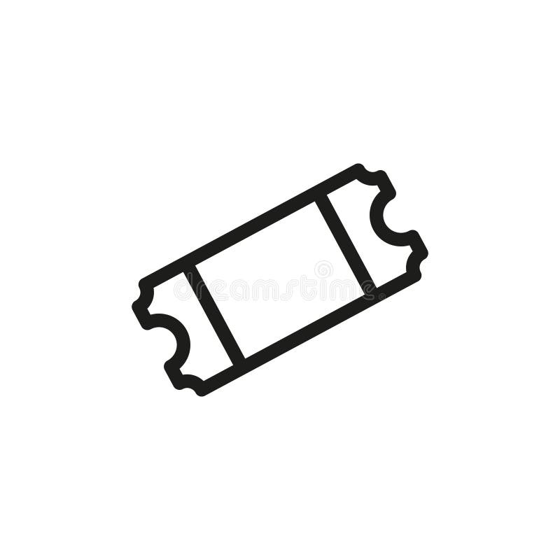 Ticket Icon Vector. Line Raffle Ticket Symbol Stock Vector ... Ticket Icon Vector. Line Raffle Ticket Symbol Stock Vector ...