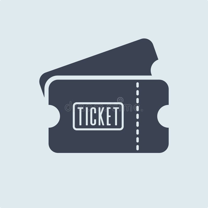 Ticket Icon. Vector Symbol in Flat Simple Style Stock Vector ...