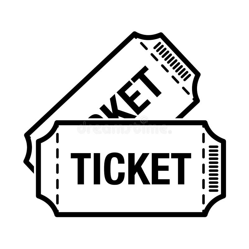 Ticket Icon on White Background. Vector Illustration Stock Vector ...