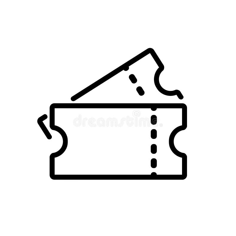 Ticket Icon on White Background. Stock Vector - Illustration of access ...