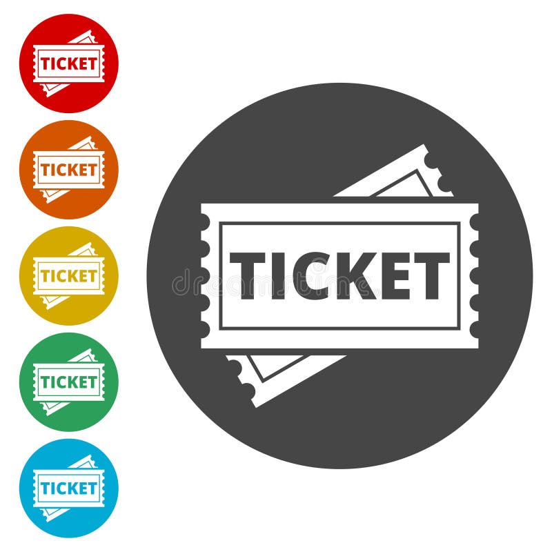 Ticket icons set stock vector. Illustration of graphic - 104752745