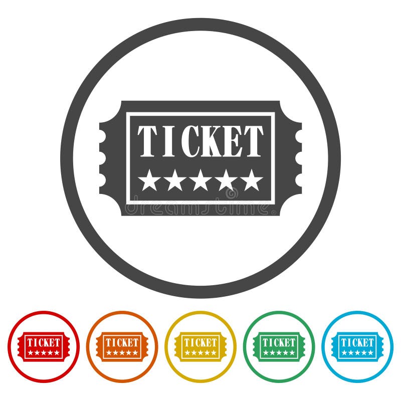 Ticket icons set stock vector. Illustration of pass - 140104574