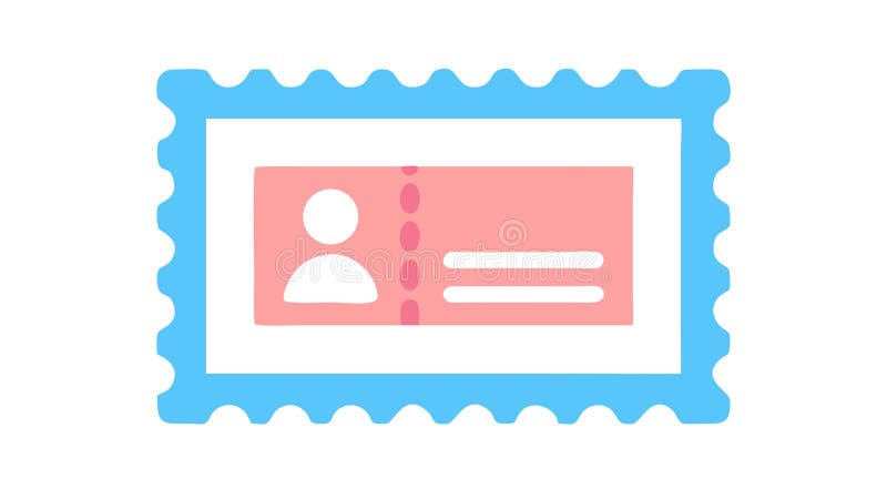 Ticket Identity Document Stamp Icon, Travel Event Entry Access Control ...