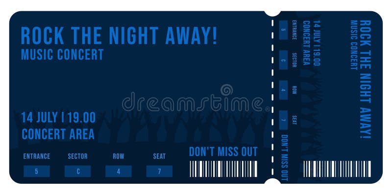 Music Ticket Concerts, Arena Music Festivals. Stock Vector ...