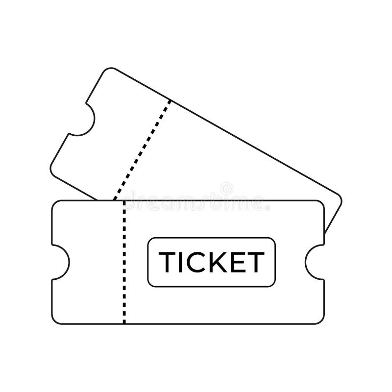 Ticket line art stock vector. Illustration of pass, line - 260469143