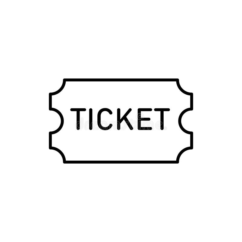 Ticket Line Art. Outline Ticket Icon. Vector. Stock Vector ...