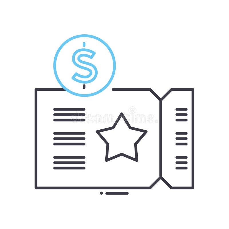 Ticket Line Icon, Outline Symbol, Vector Illustration, Concept Sign ... Ticket Line Icon, Outline Symbol, Vector Illustration, Concept Sign ...
