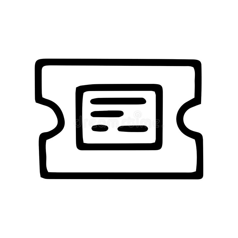 Movie Ticket Line Drawing Stock Illustrations – 319 Movie Ticket Line ...