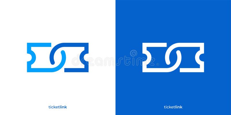Simple Ticket Link Logo. Ticket and Link Graphic Icons Stock Vector ...
