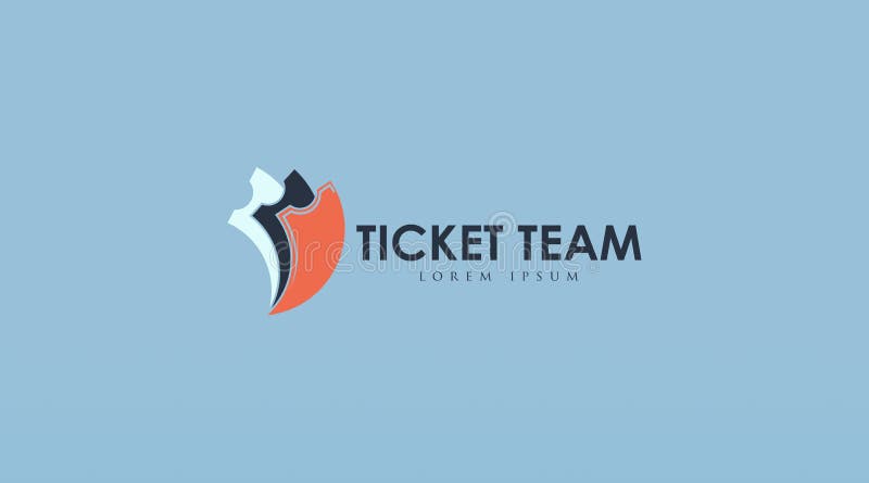Ticket Logo Design Concept Vector Stock Illustration - Illustration of ...