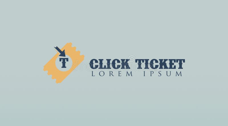 Ticket Logo Design Concept Vector Stock Illustration - Illustration of ...