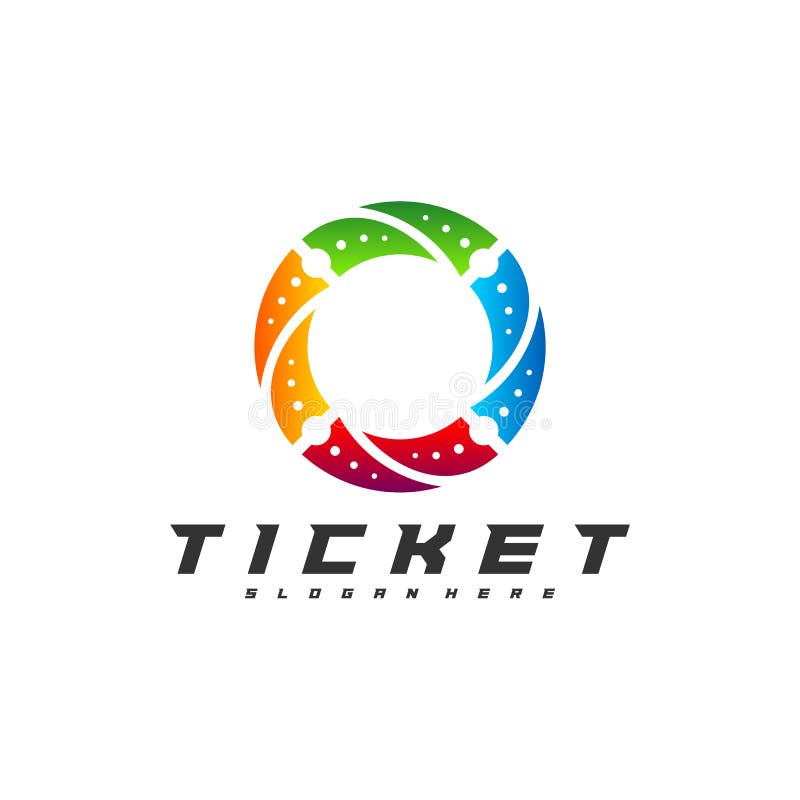 Ticket Logo Design Concept Vector, Template, Creative Design, Icon ...