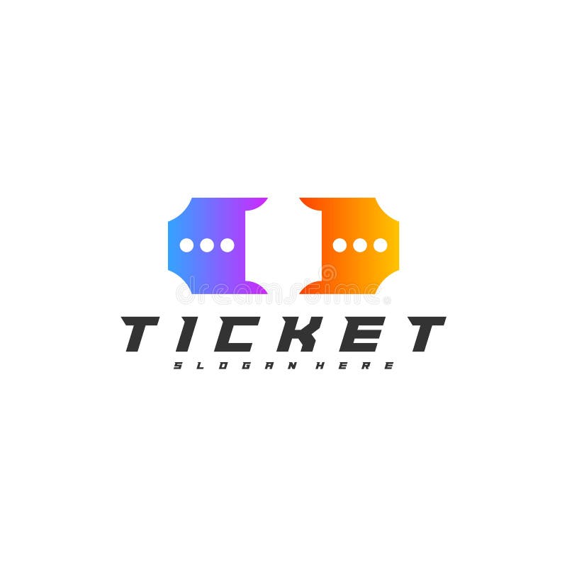 Ticket Logo Design Concept Vector, Template, Creative Design, Icon ...
