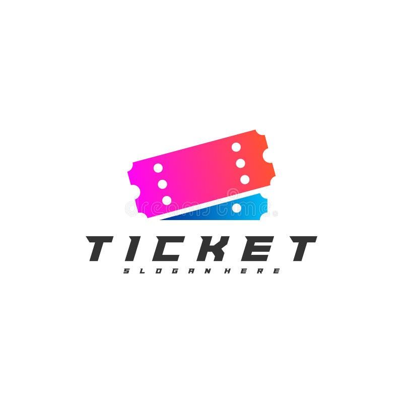 Ticket Logo Design Concept Vector, Template, Creative Design, Icon ...
