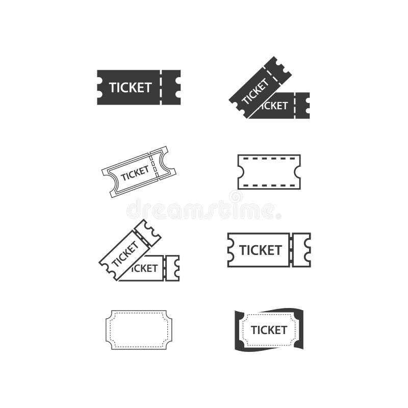 Ticket logo icon vector stock vector. Illustration of online - 168594443