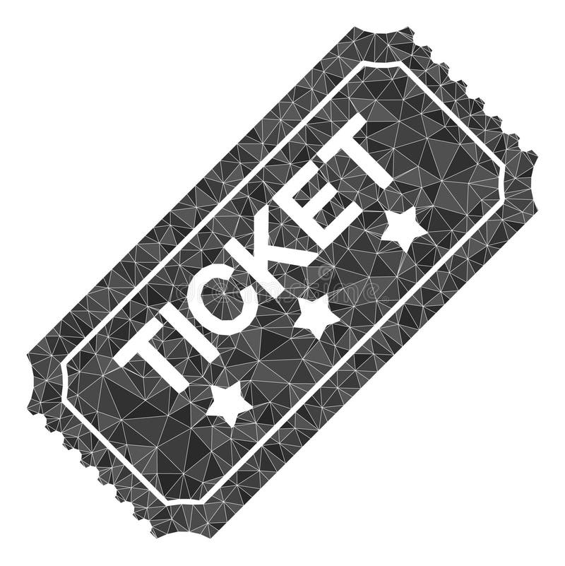 Ticket Low-Poly Mocaic Icon Stock Vector - Illustration of coupon ...