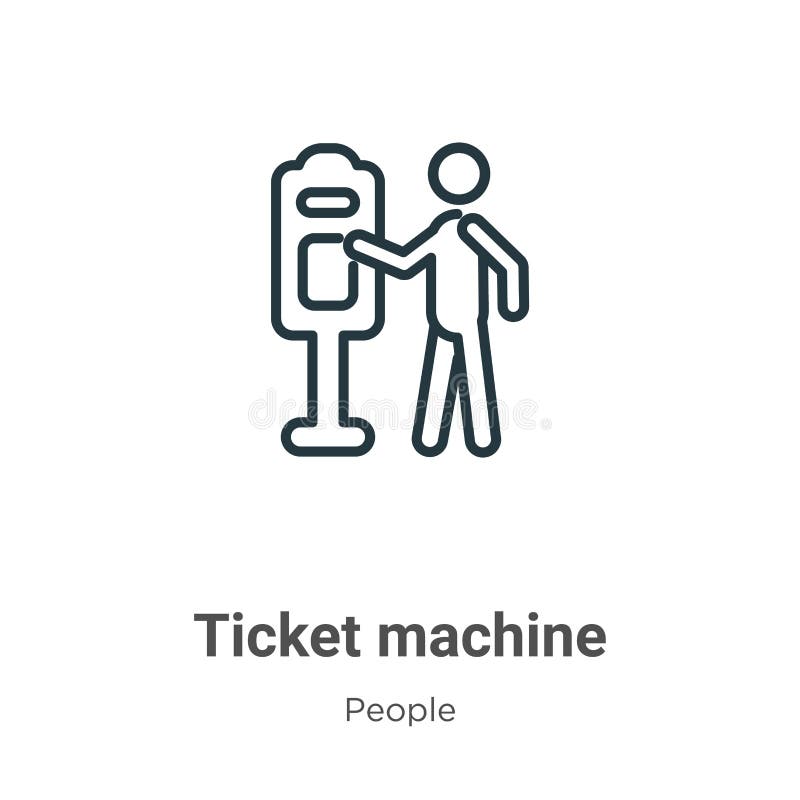Ticket Machine Icon in Filled, Thin Line, Outline and Stroke Style ...