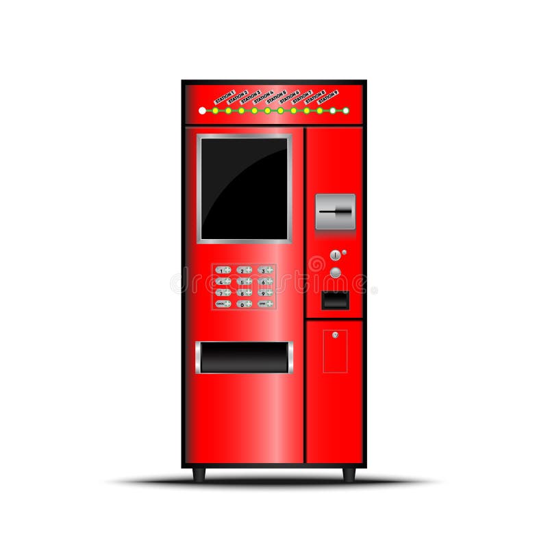 Ticket Dispenser Isolated Stock Illustrations – 230 Ticket Dispenser ...