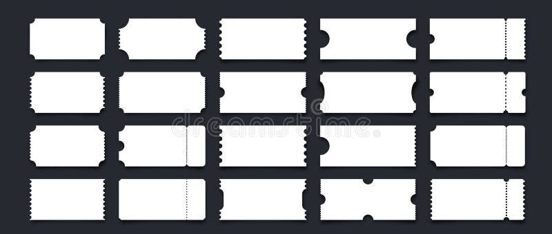 Ticket Mockups. Paper Coupons Stock Vector - Illustration of voucher ...