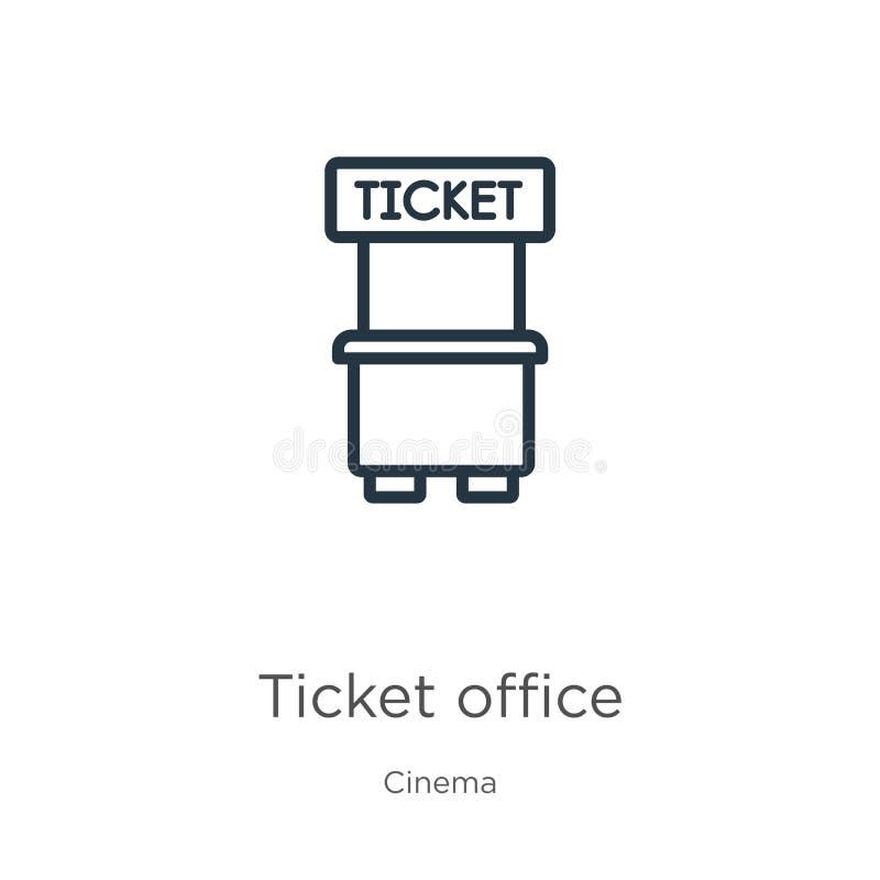 Ticket Office Icon Vector. Trendy Flat Ticket Office Icon from Cinema ...