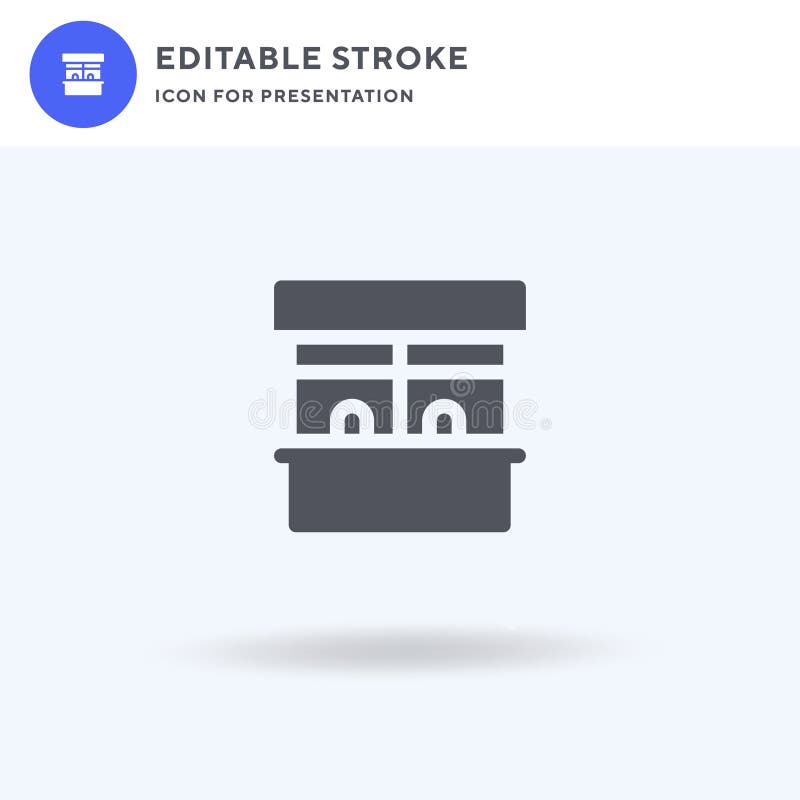 Ticket Office Icon Vector, Filled Flat Sign, Solid Pictogram Isolated ...