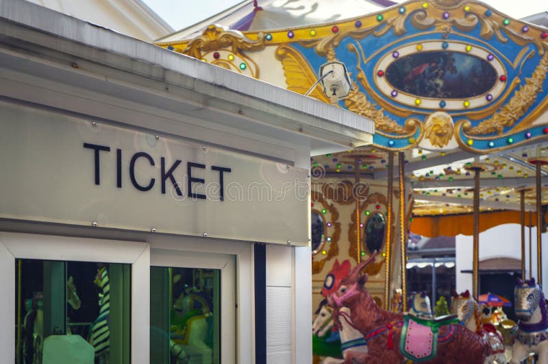 Ticket Office Inside the Amusement Park Stock Image - Image of london ...