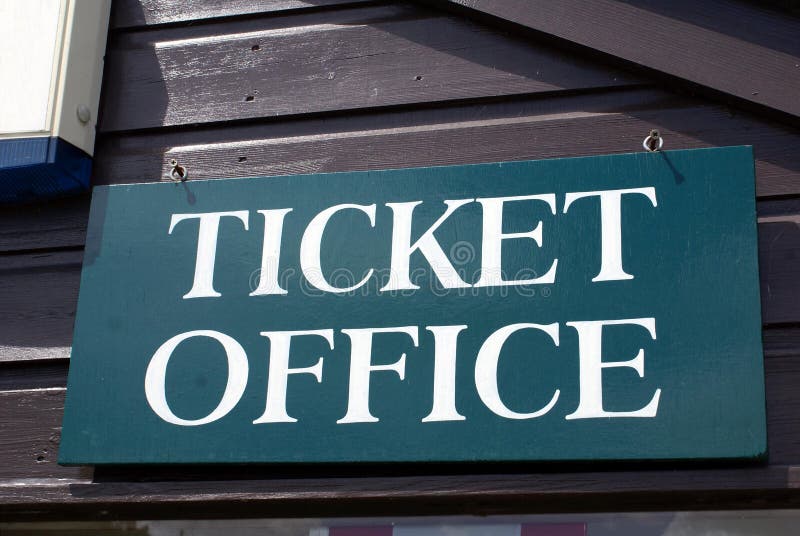 Ticket office sign stock photo. Image of commercial, field - 60245420