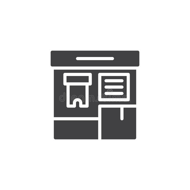 Ticket office vector icon stock vector. Illustration of ticket - 113854816