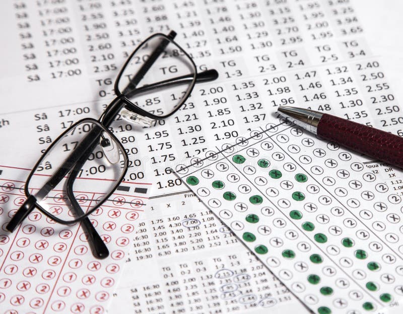 Ticket with option for bet stock photo. Image of glasses - 44121906