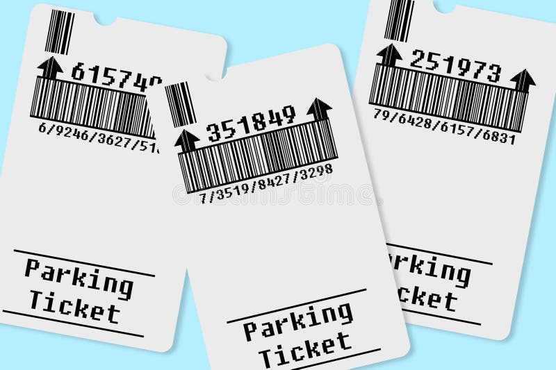 Ticket for Parking Area Concept Image Stock Illustration - Illustration ...