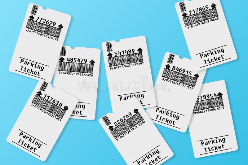 Ticket for Parking Area Concept Image Stock Illustration - Illustration ...
