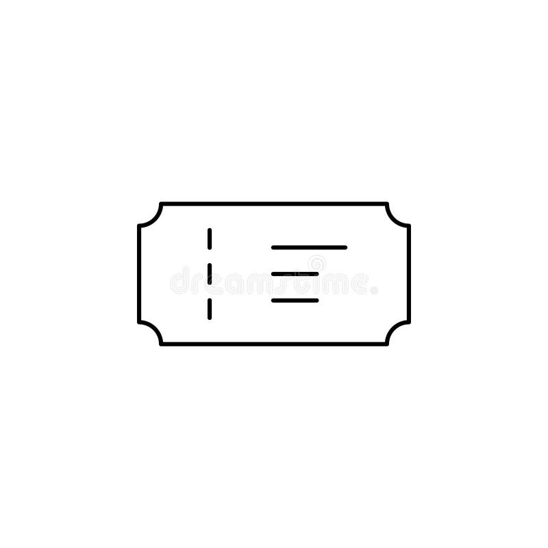 Ticket, Pass, Event, Voucher Thin Line Icon Vector Illustration Logo ...