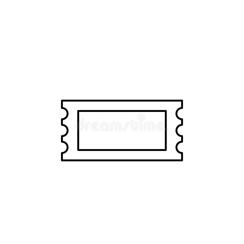Ticket Pass Event Voucher Thin Line Icon Vector Illustration Logo Template Suitable For Many