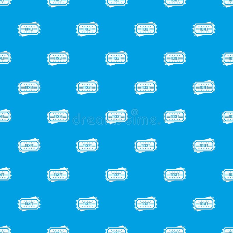 Ticket Pattern Seamless Blue Stock Vector - Illustration of cinema ...