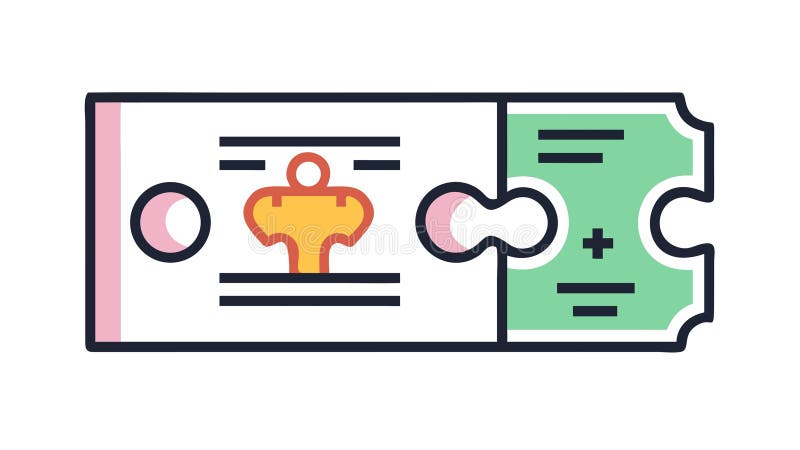 Ticket with Puzzle Pieces Event Entry Vector, Vector Design Generative ...