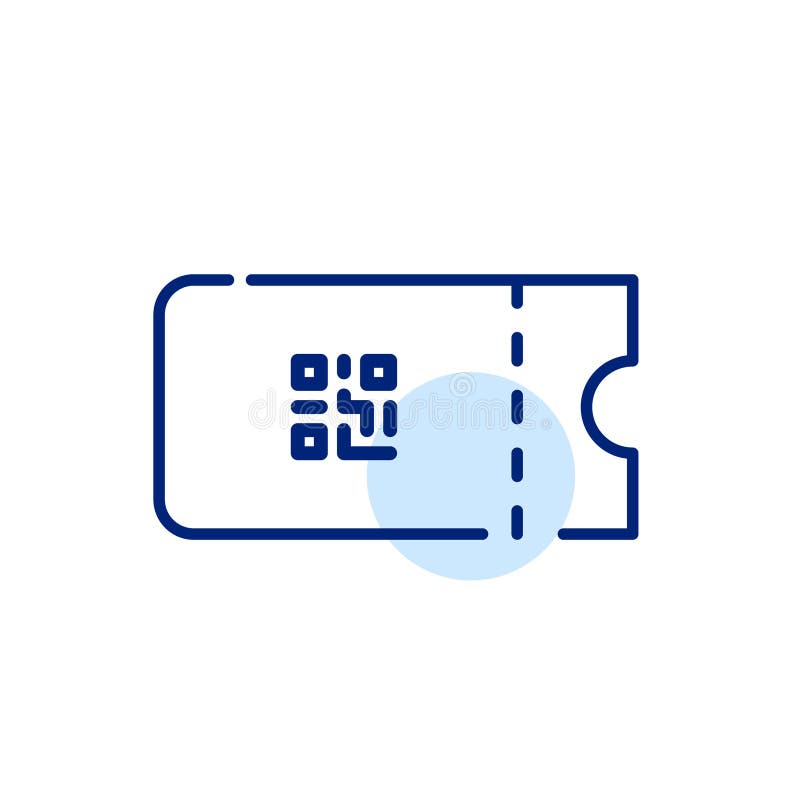 Ticket with Qr Code. Flight Check in App Stock Vector - Illustration of ...