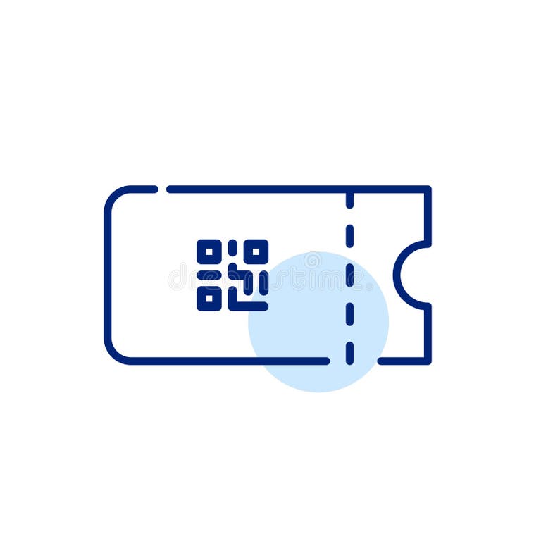 Ticket with Qr Code. Flight Check in App Stock Vector - Illustration of ...