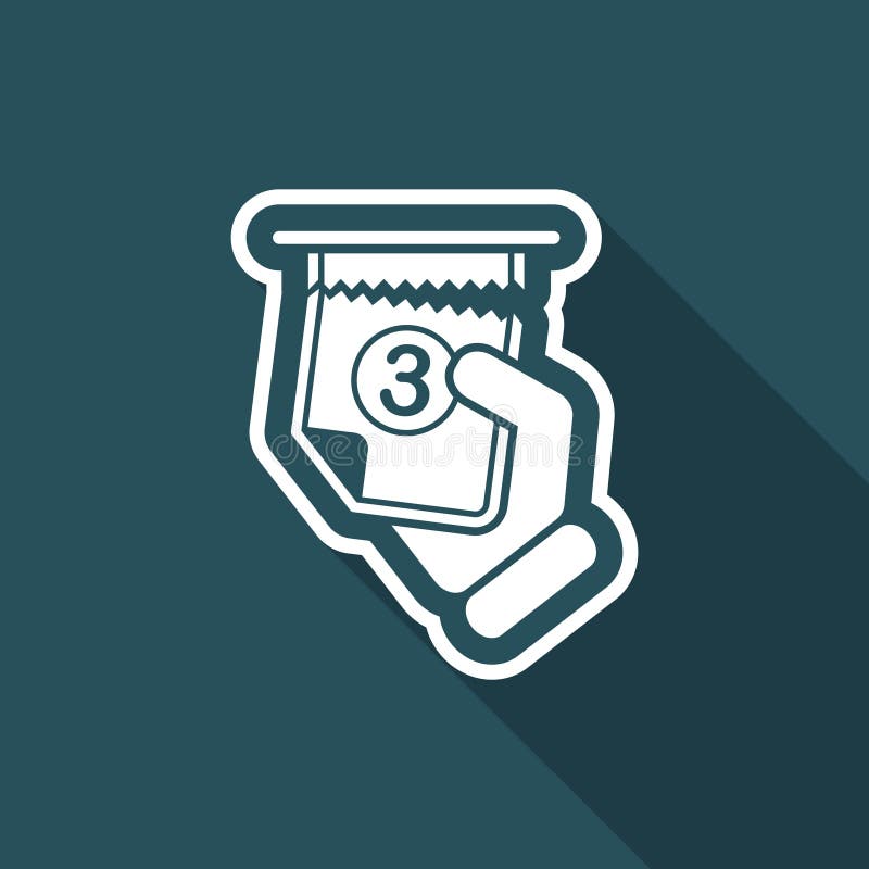 Ticket queue icon stock vector. Illustration of number - 118520088