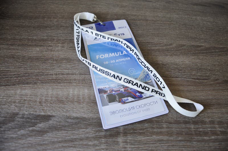 A Ticket for the Race the Formula 1 Grand Prix of Russia, the Reverse ...